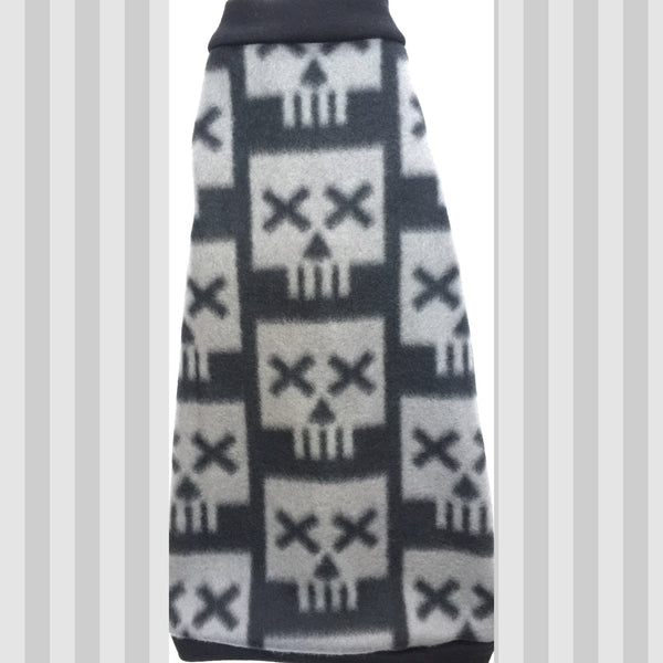 Black and Grey Skull Fleece "Cross Eyed Skull" – Nudie Patooties